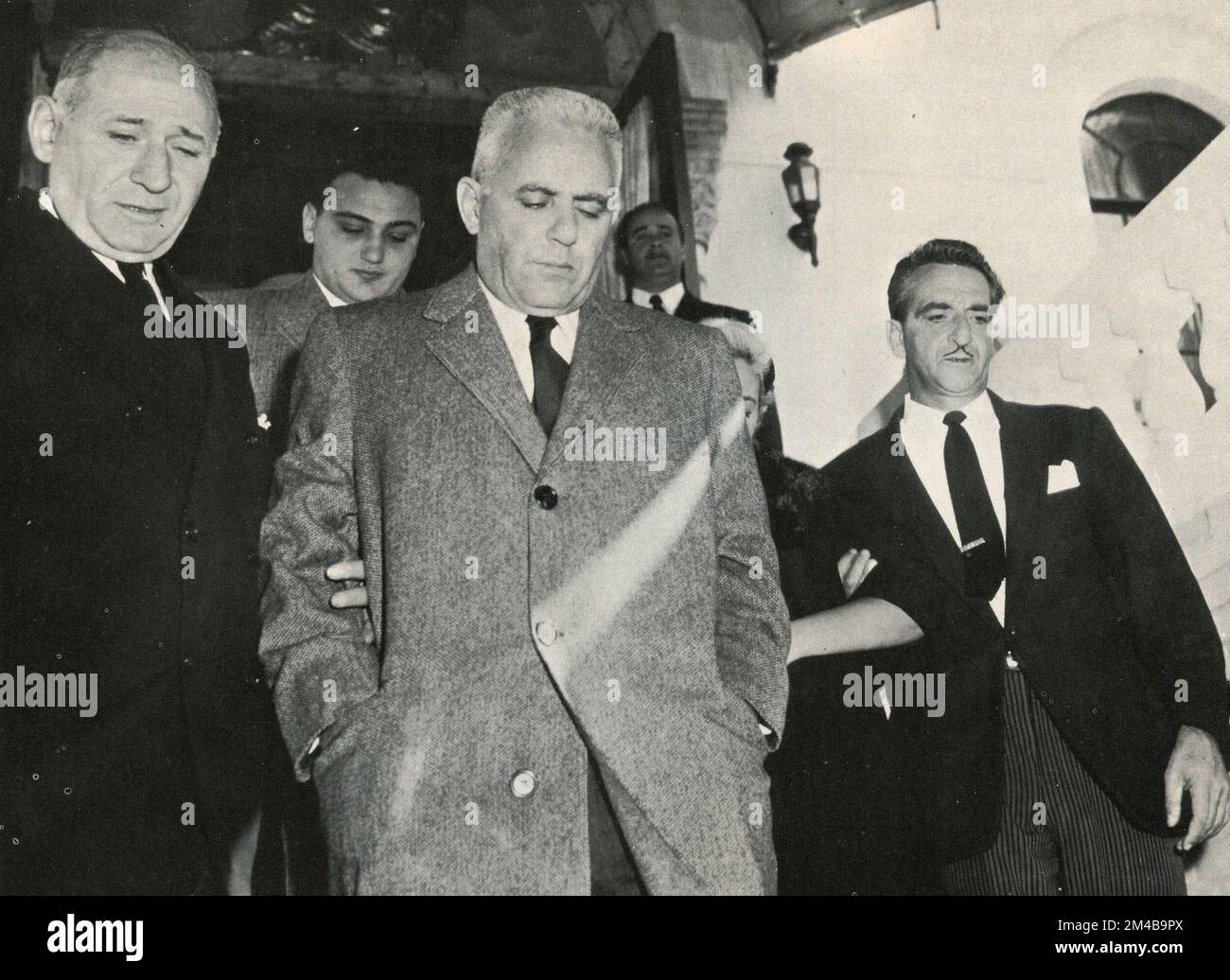 Italian-American crime boss and mafia mobster Tony Anastasia (middle), USA 1950s Stock Photo - Alamy