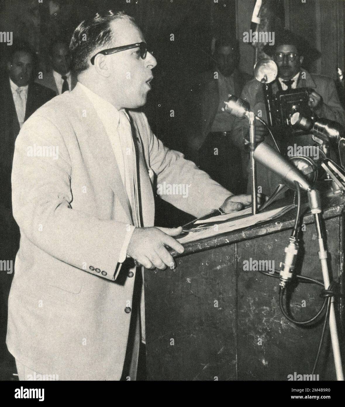 Italian-American crime boss and mafia mobster Tony Anastasia, USA 1950s ...