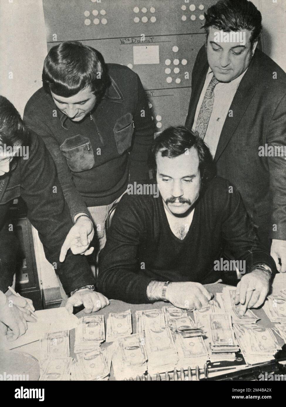Federal Bureau of Narcotics agents with the money just seized, New York ...