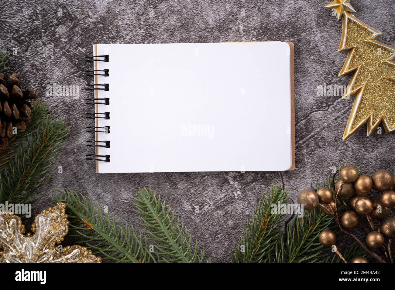 Christmas and New year goals, plan and action design concept, vision ...