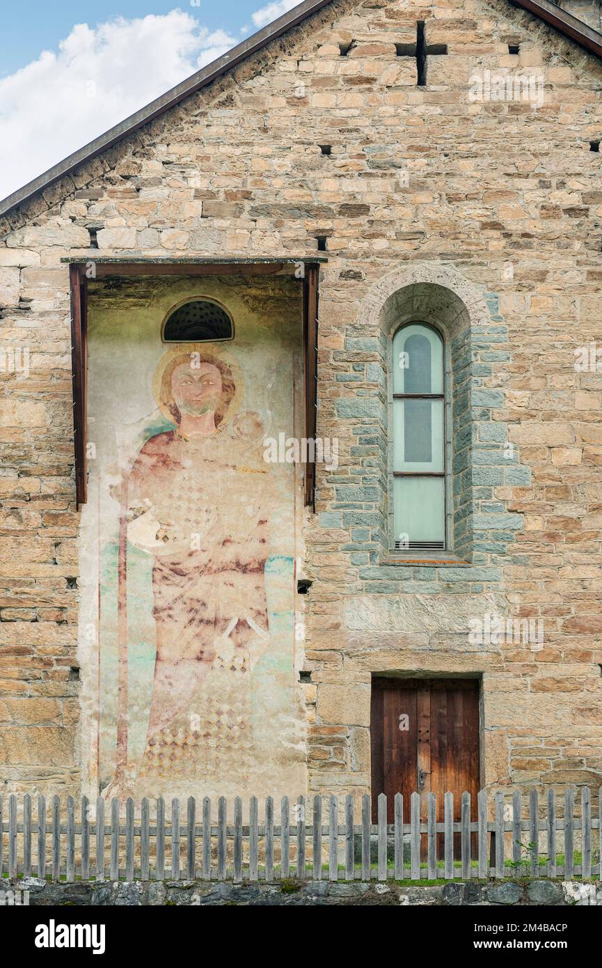 st. martin church, zillis, switzerland Stock Photo - Alamy