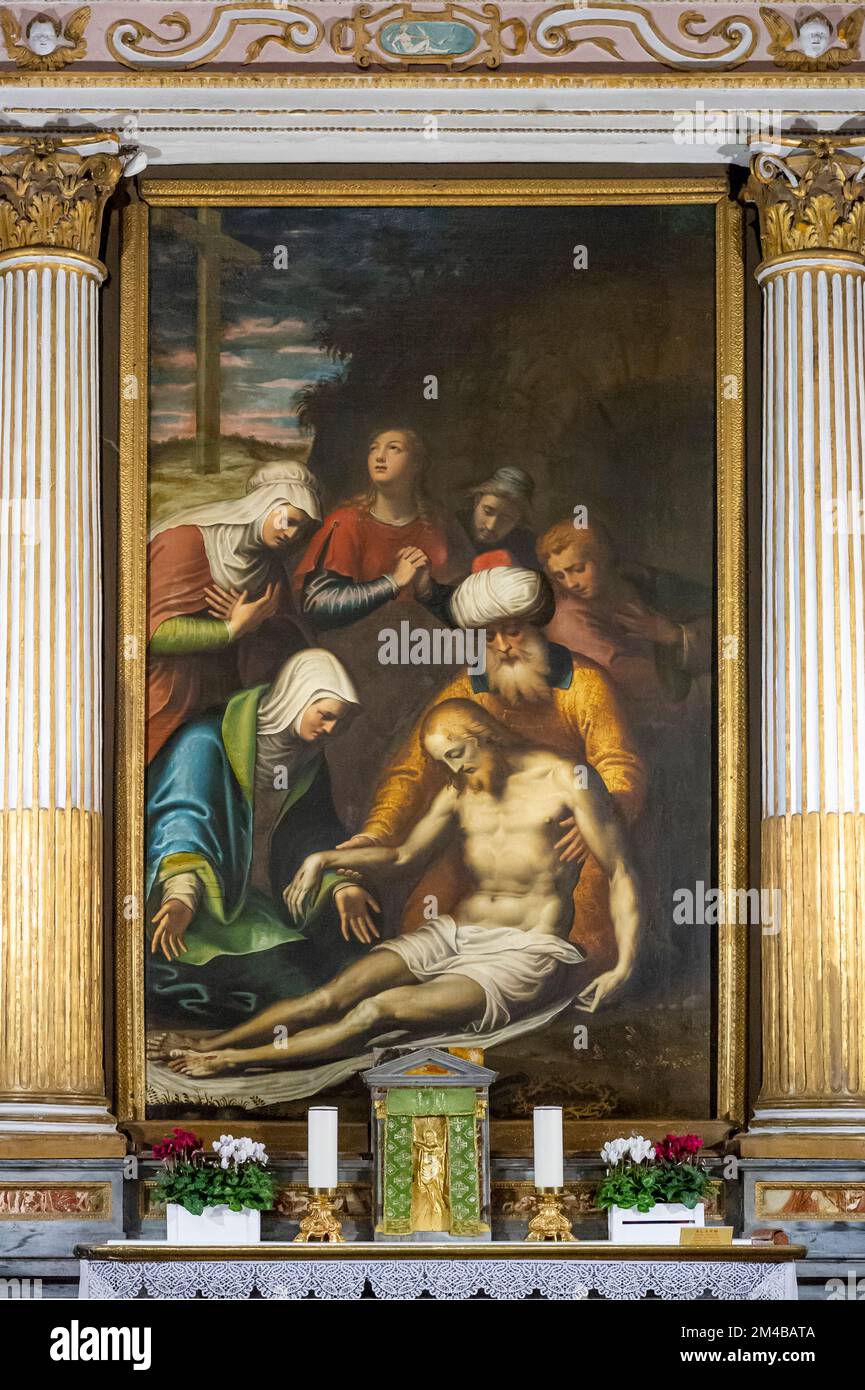 santa maria della croce sanctuary, picture by bernardino campi, 1575 ...