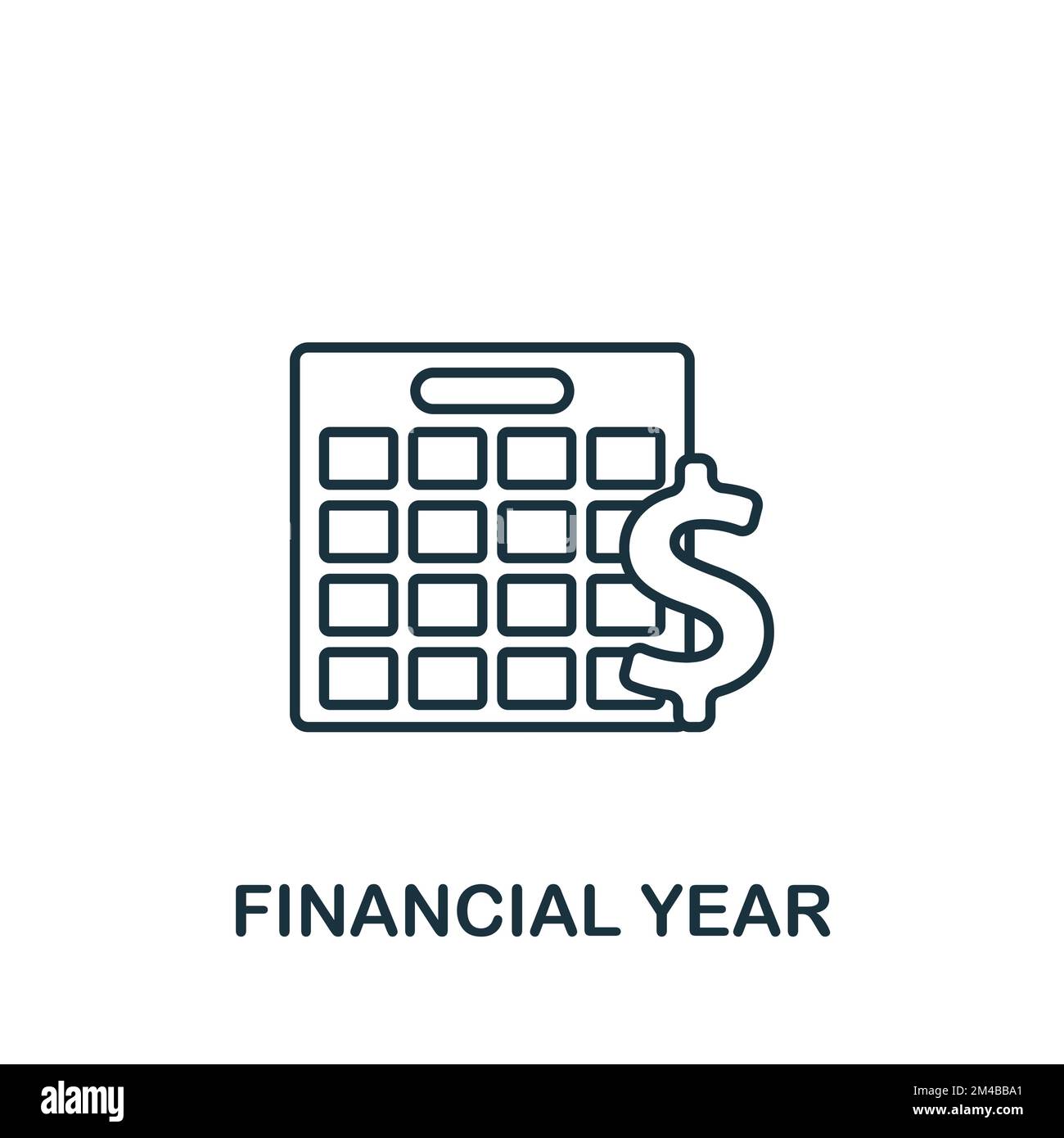 Financial Year icon. Monochrome simple Policy icon for templates, web ...