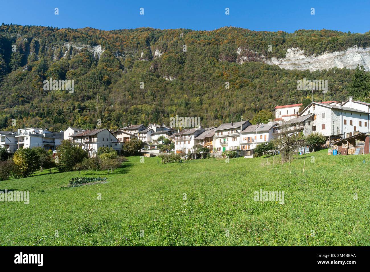 housea at rocca village, arsie', italy Stock Photo - Alamy