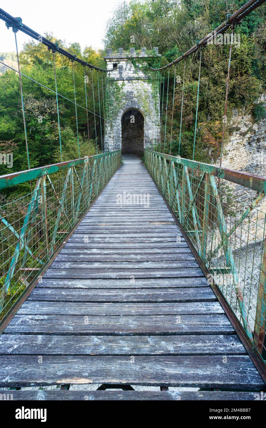 corlo lake: vittoria bridge, arsie', italy Stock Photo - Alamy