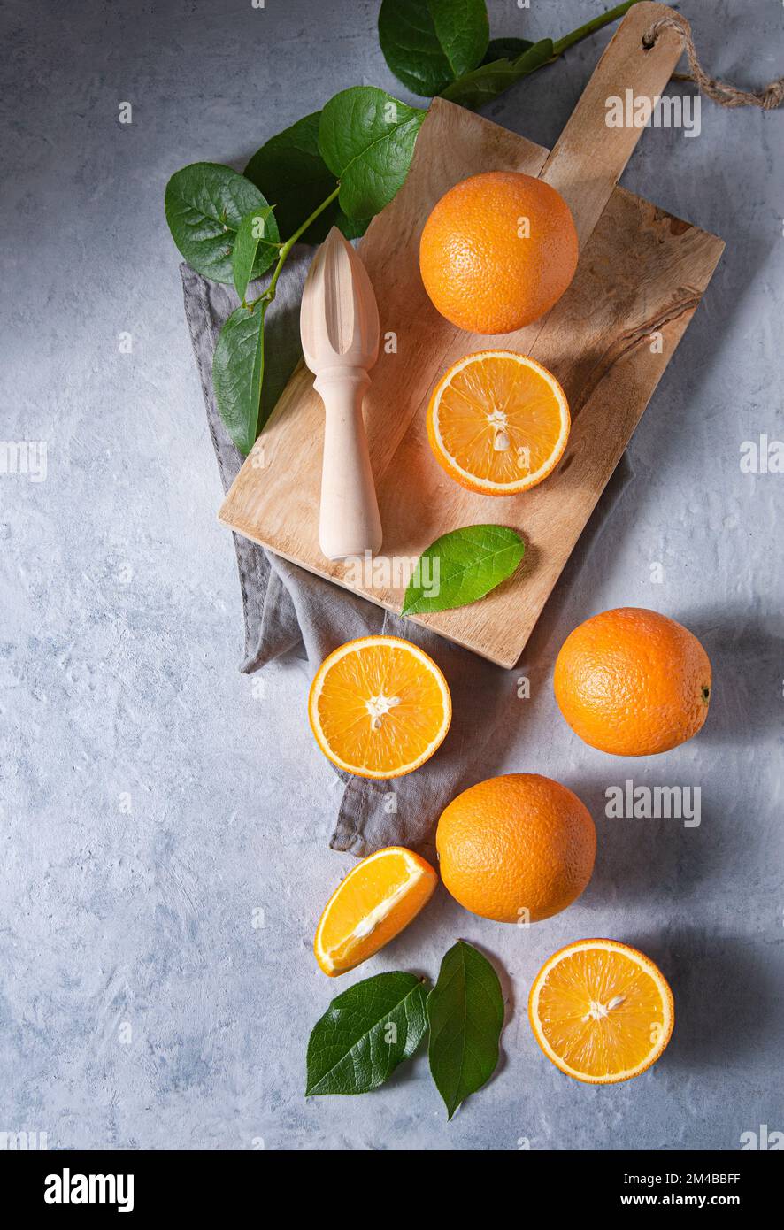 Few juicy oranges cut hi-res stock photography and images - Alamy