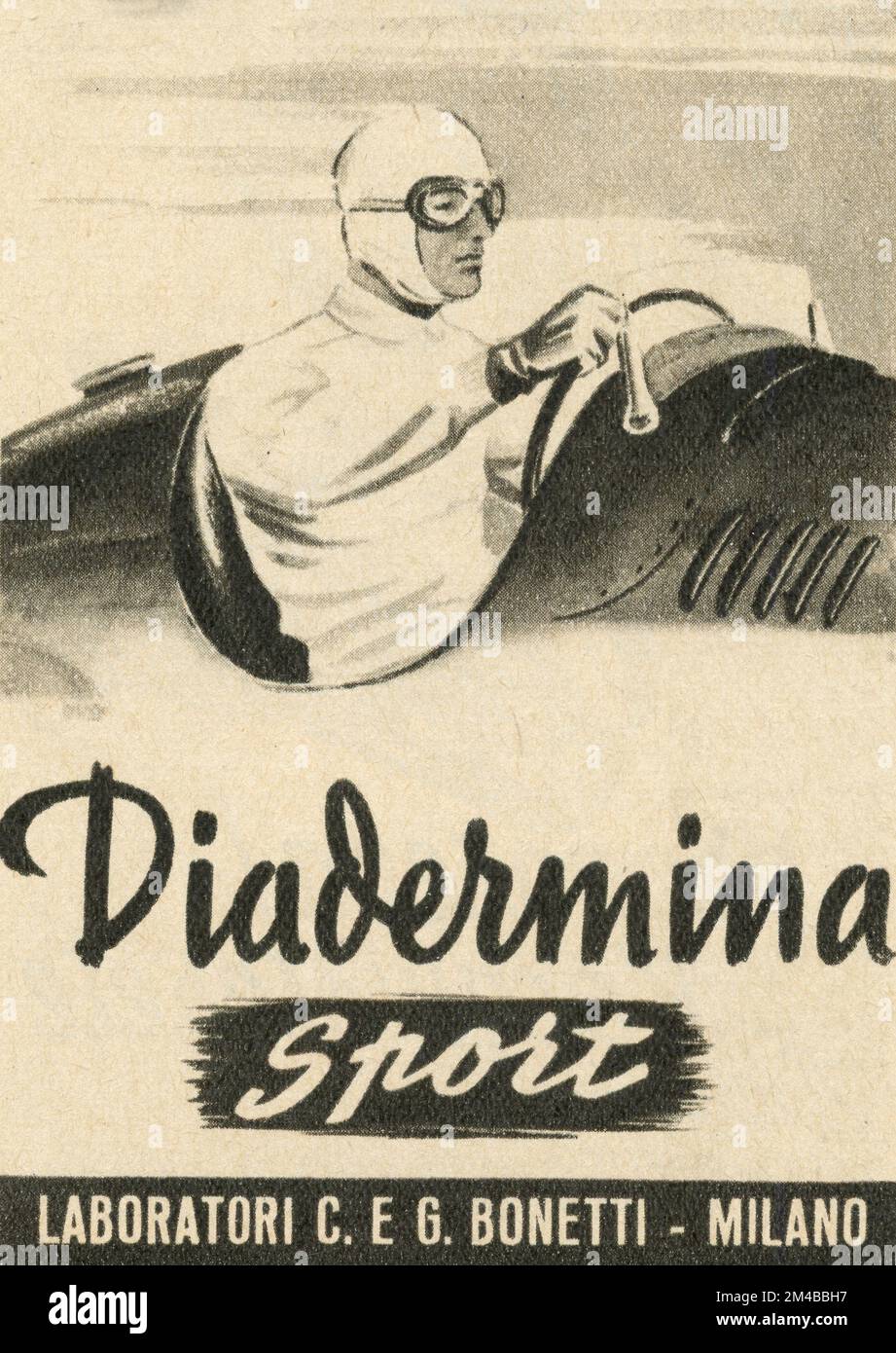 Vintage newspaper ad of Diadermina Sport Bonetti Lab cream, Italy 1920s ...