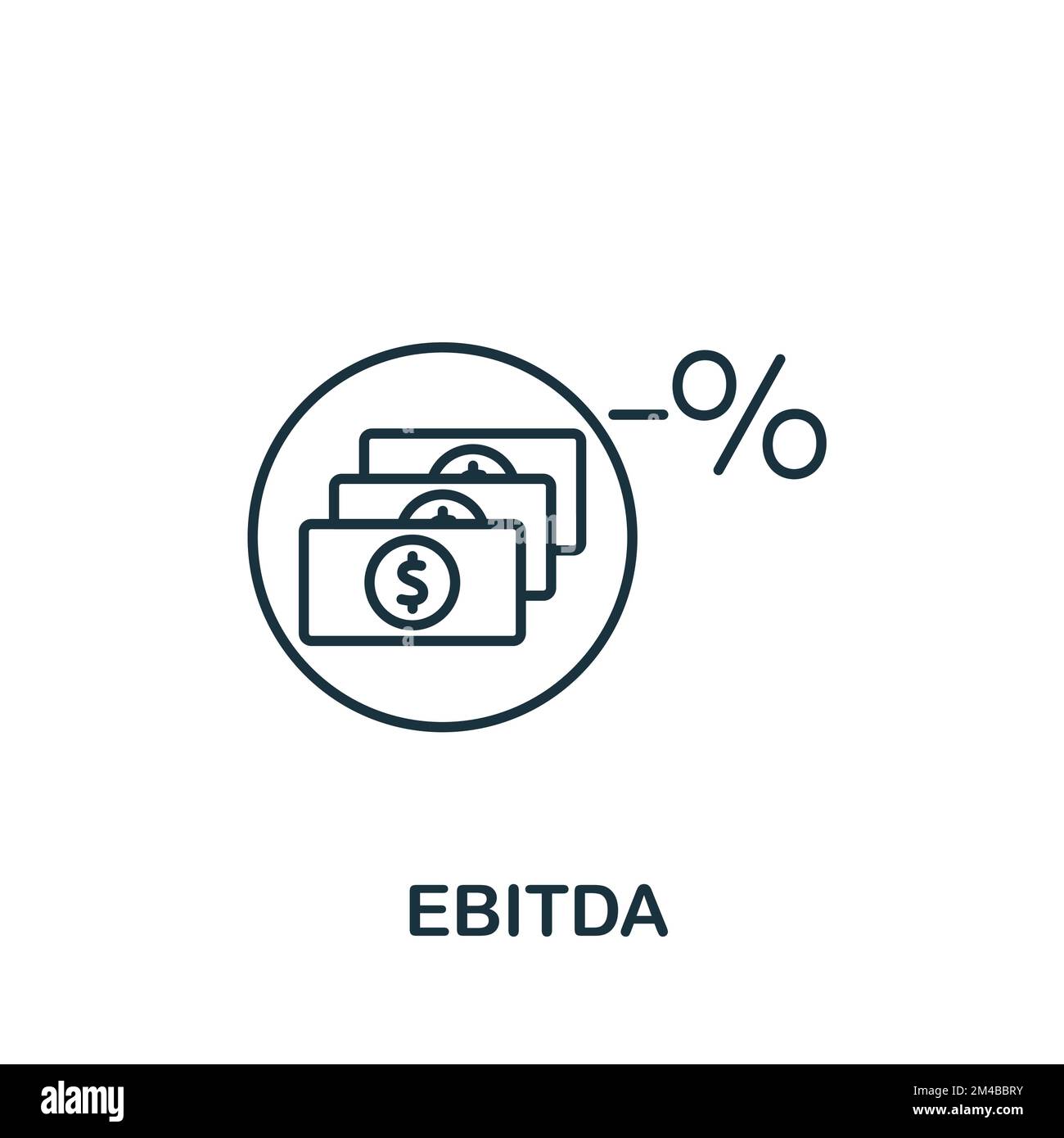 Ebitda icon. Monochrome simple Policy icon for templates, web design ...
