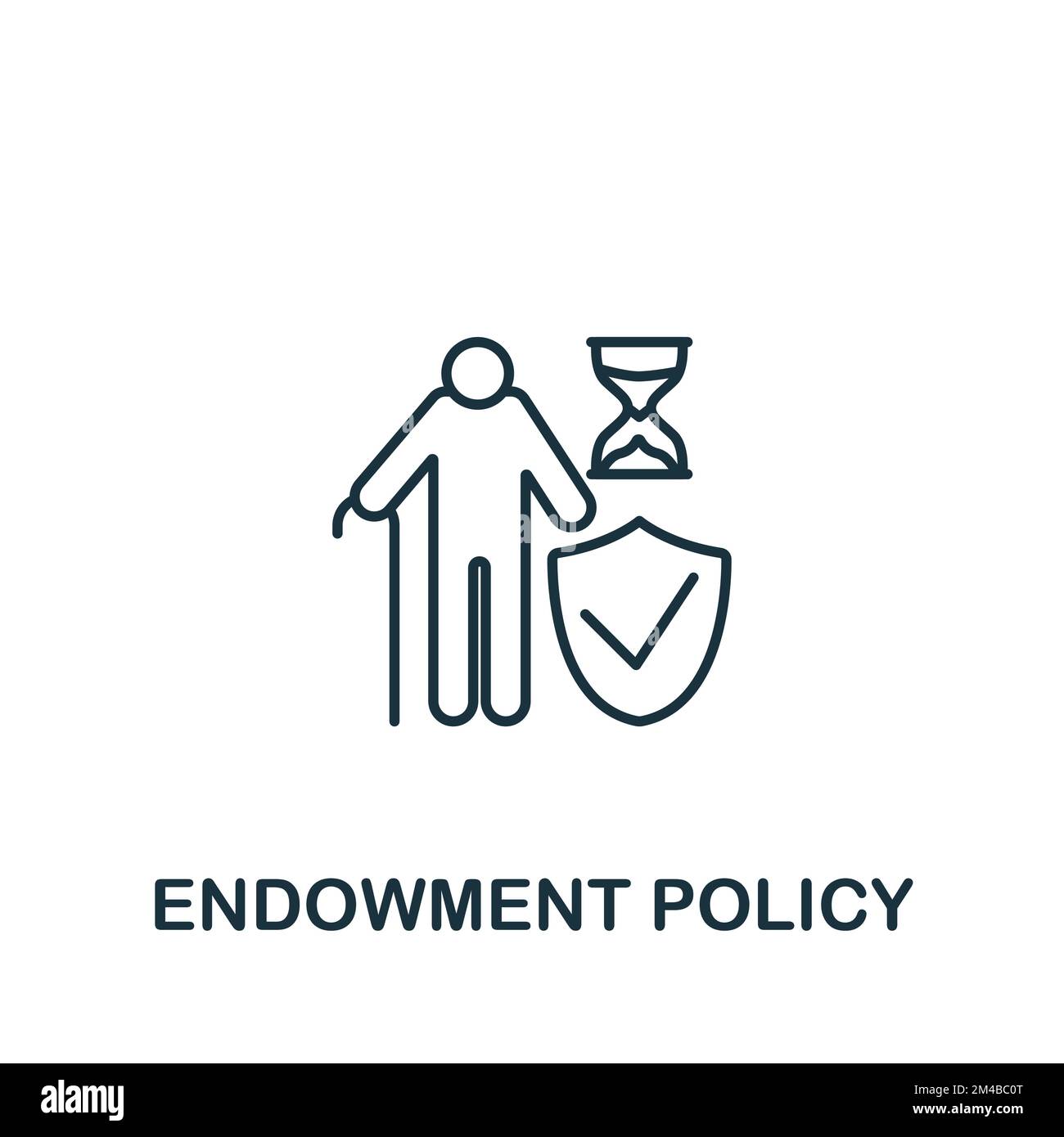 Endowment Policy icon. Monochrome simple Policy icon for templates, web ...