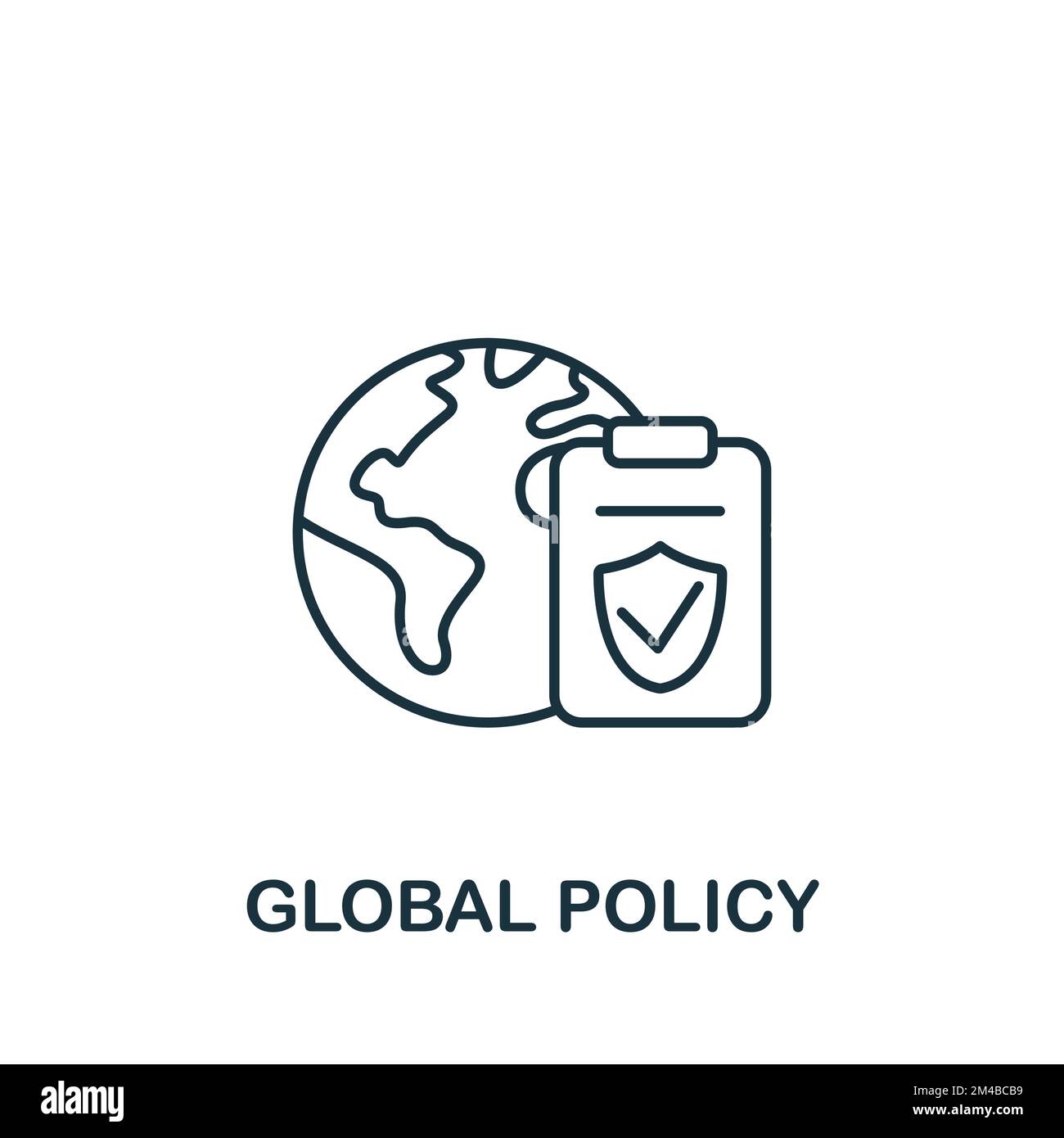Global Policy icon. Monochrome simple Policy icon for templates, web ...
