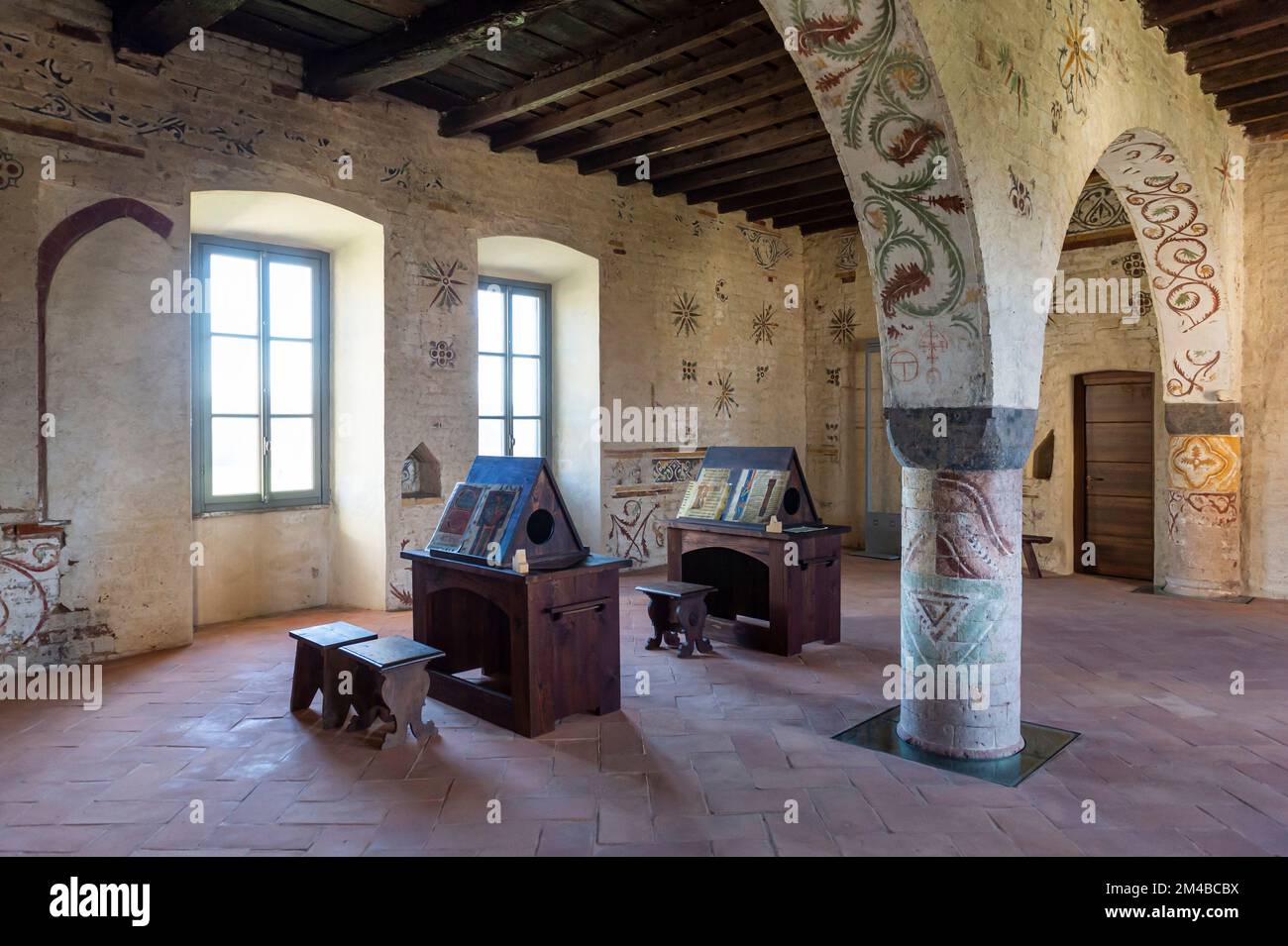 abbey: monks room, morimondo, italy Stock Photo - Alamy