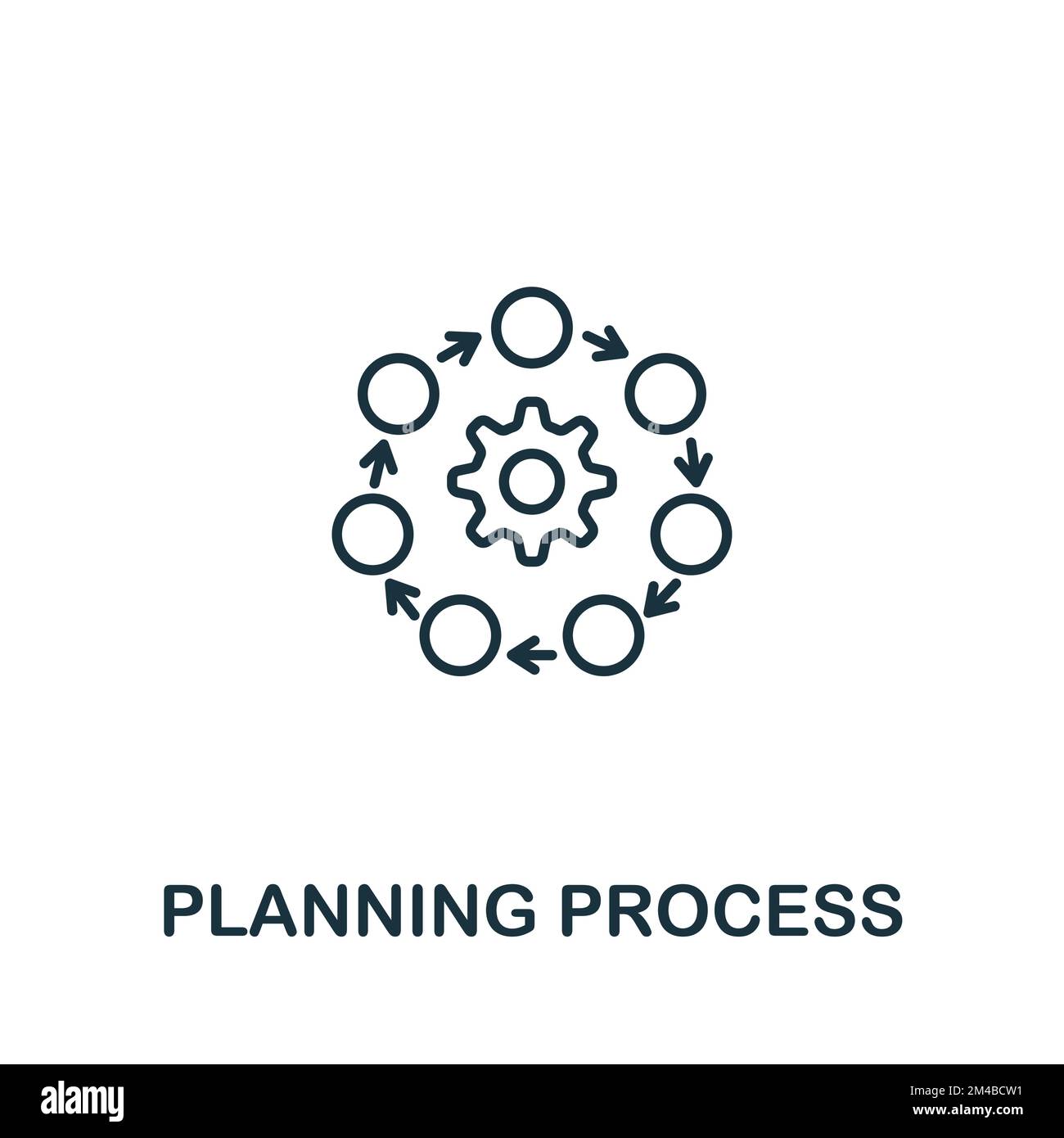 Planning Process icon. Monochrome simple Product Management icon for ...