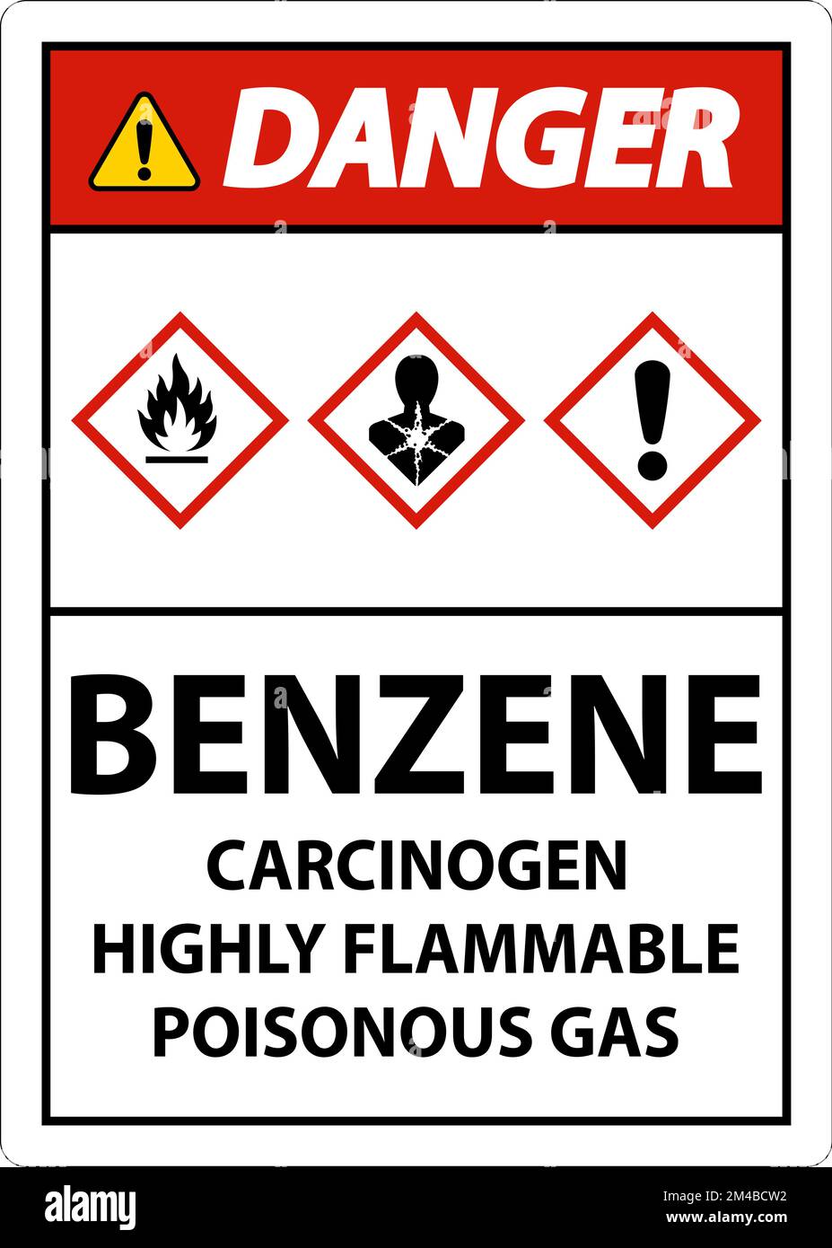 Danger GHS Benzene Sign On White Background Stock Vector Image & Art ...