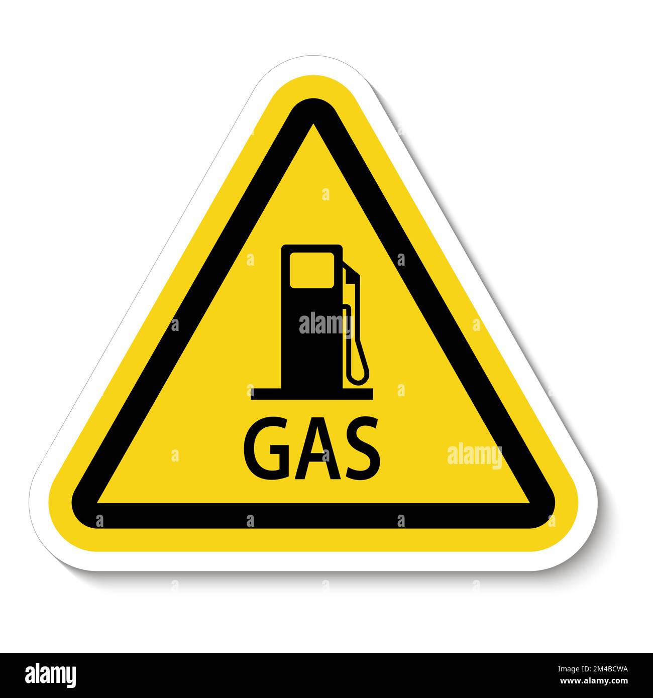 Gas Traffic Sign On White Background Stock Vector Image & Art - Alamy