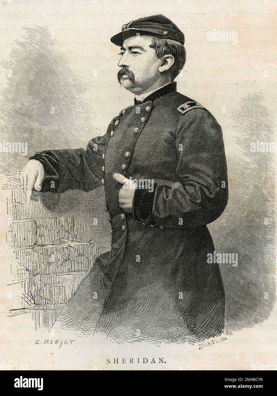 American general Philip Henry Sheridan, USA, illustration 1871 Stock Photo - Alamy