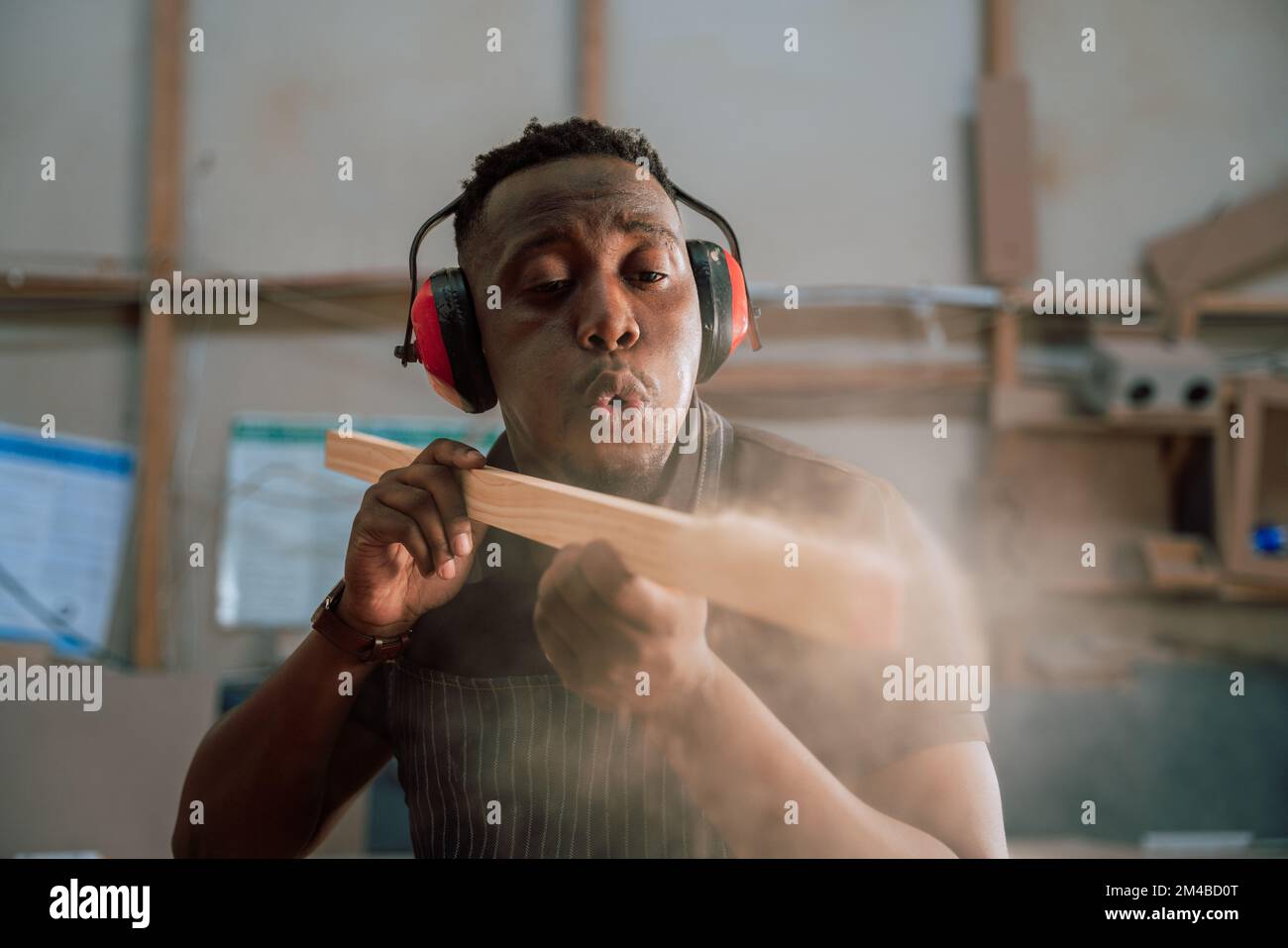 African American Construction Handyman Carpenter Hi Res Stock