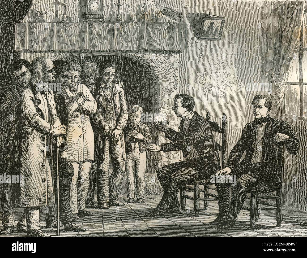 Portrait of American religious leader, prophet and founder of the ...