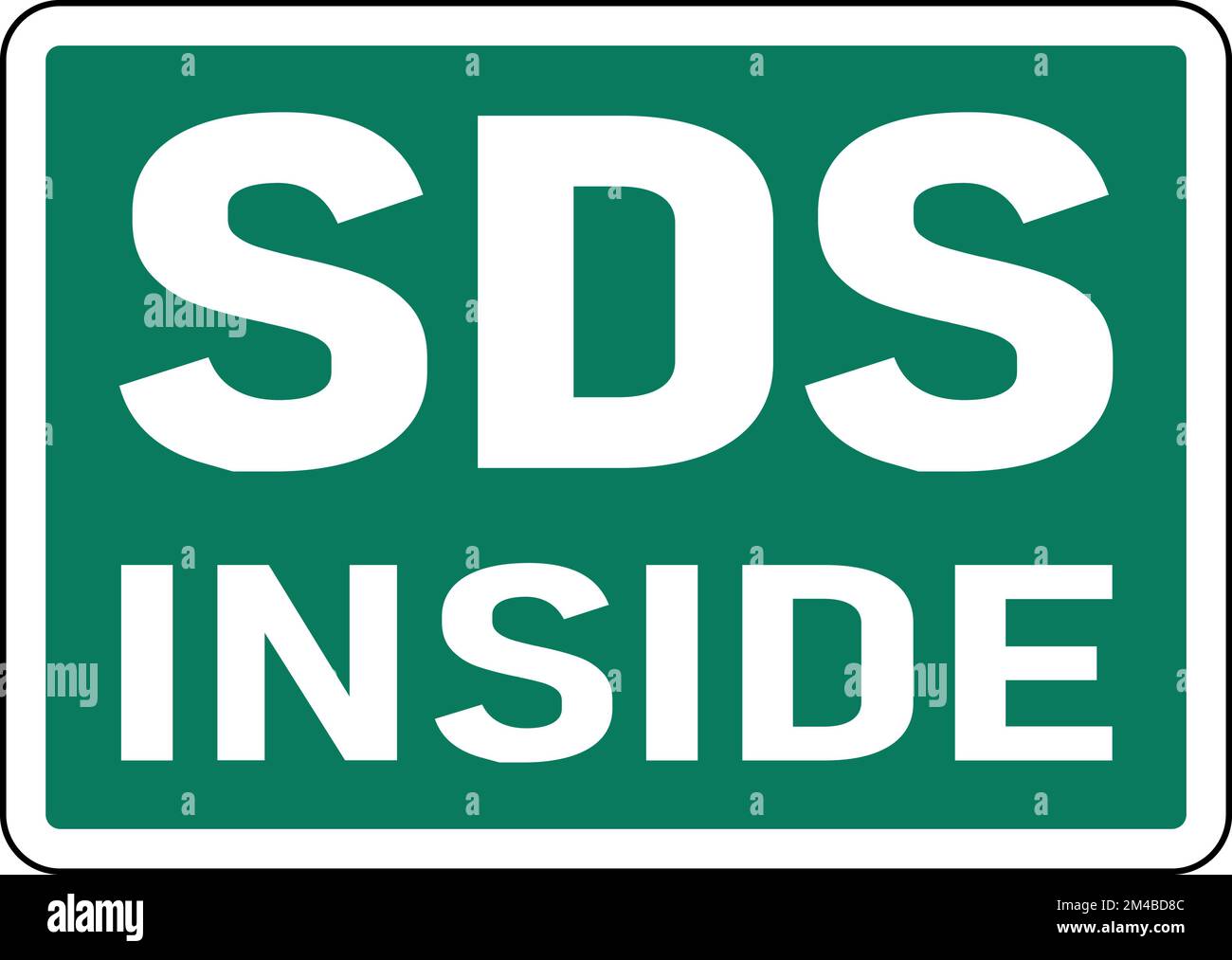 Symbol SDS Inside Sign On White Background Stock Vector Image & Art - Alamy
