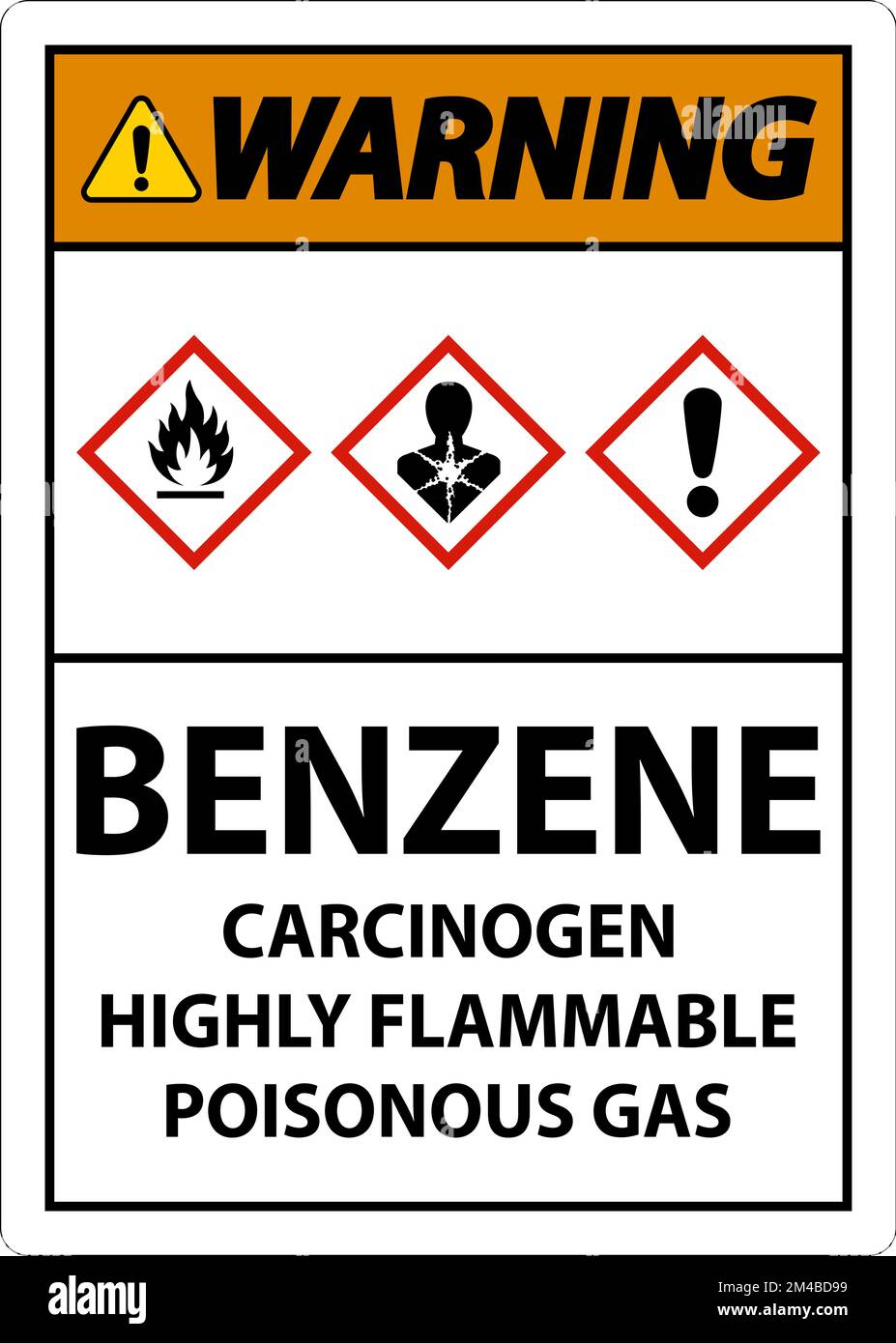 Warning GHS Benzene Sign On White Background Stock Vector Image & Art ...