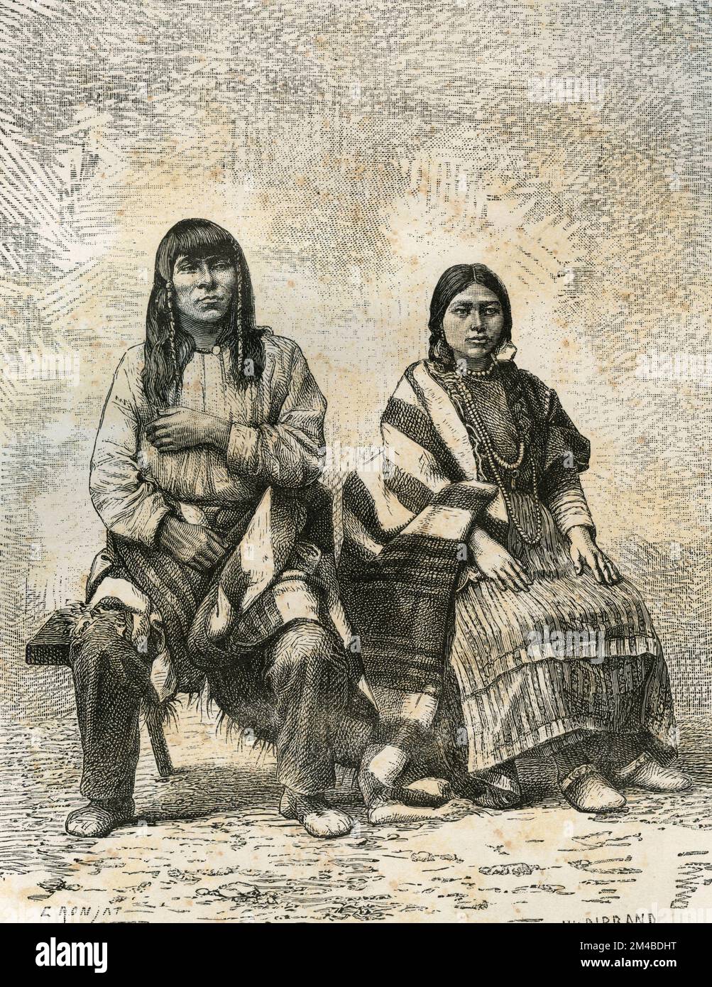 A couple of Indians of the Santa Clara Mission, California, USA ...