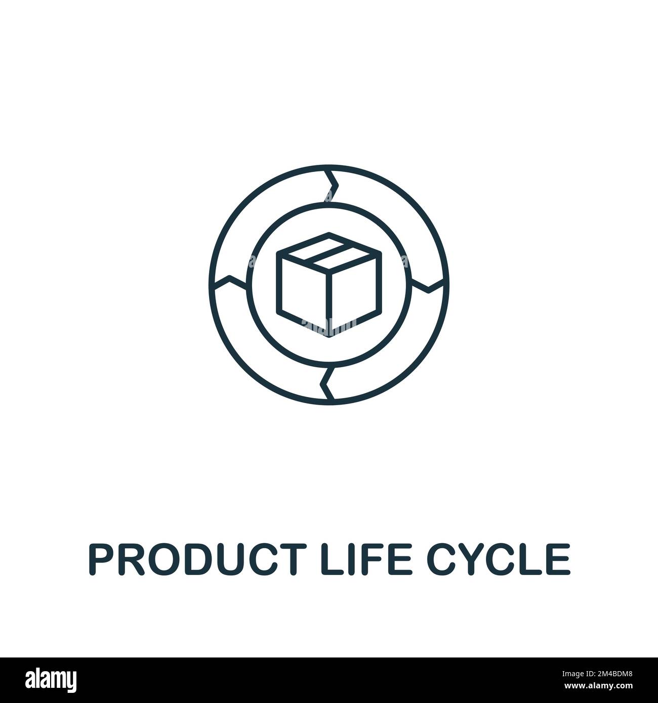 Product Line Cycle icon. Monochrome simple Product Management icon for ...