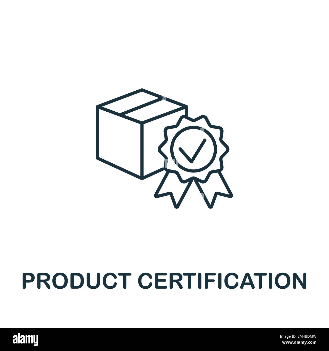 Product Certification icon. Monochrome simple Product Management icon ...
