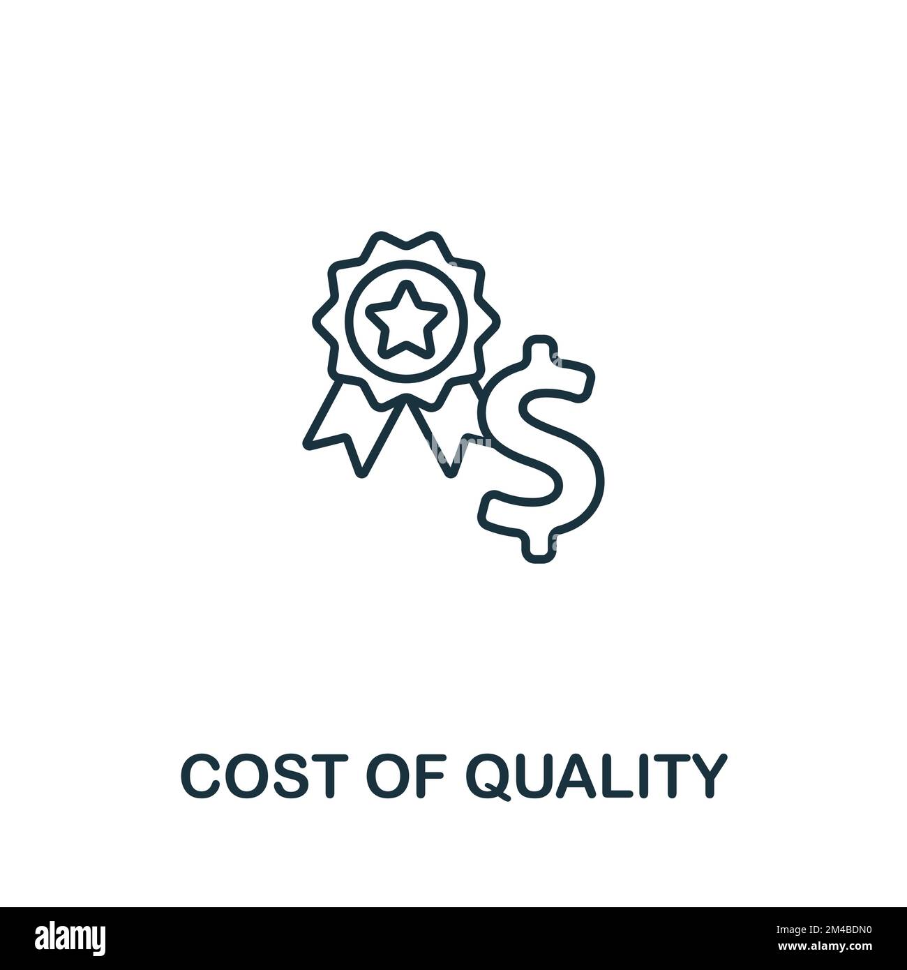 Cost Of Quality icon. Monochrome simple Product Management icon for ...