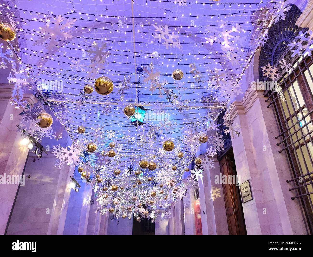 christmas decorations, bergamo, italy Stock Photo - Alamy