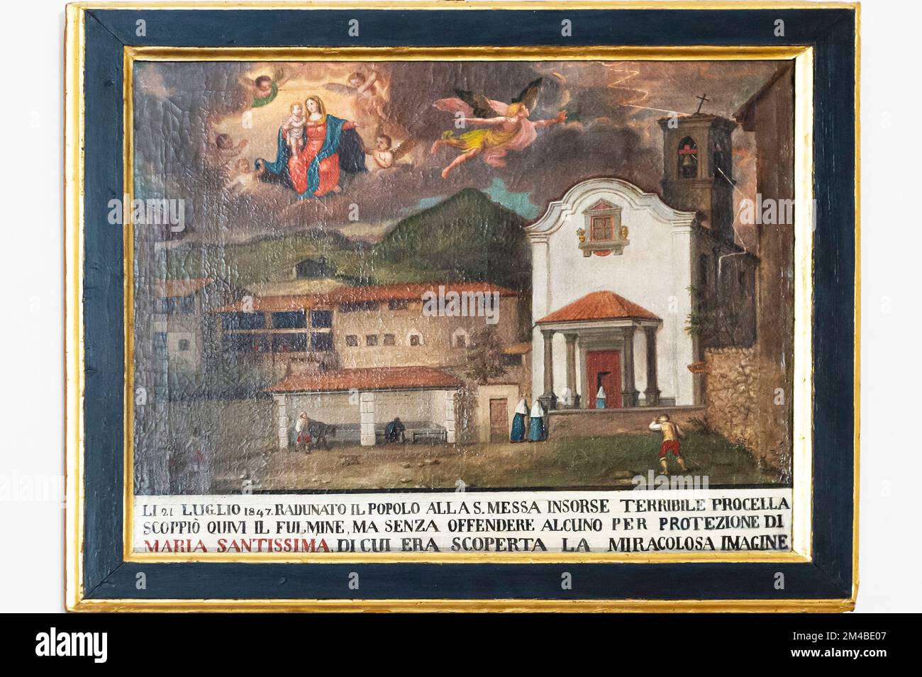 st. rocco church: ex voto of 1847, parre, italy Stock Photo - Alamy