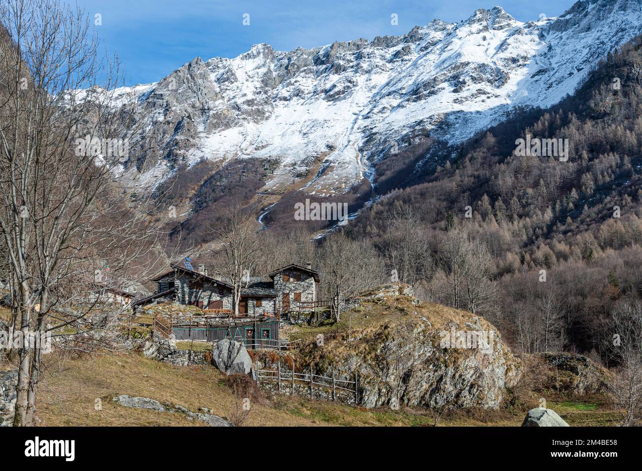 maslana village, valbondione, italy Stock Photo - Alamy