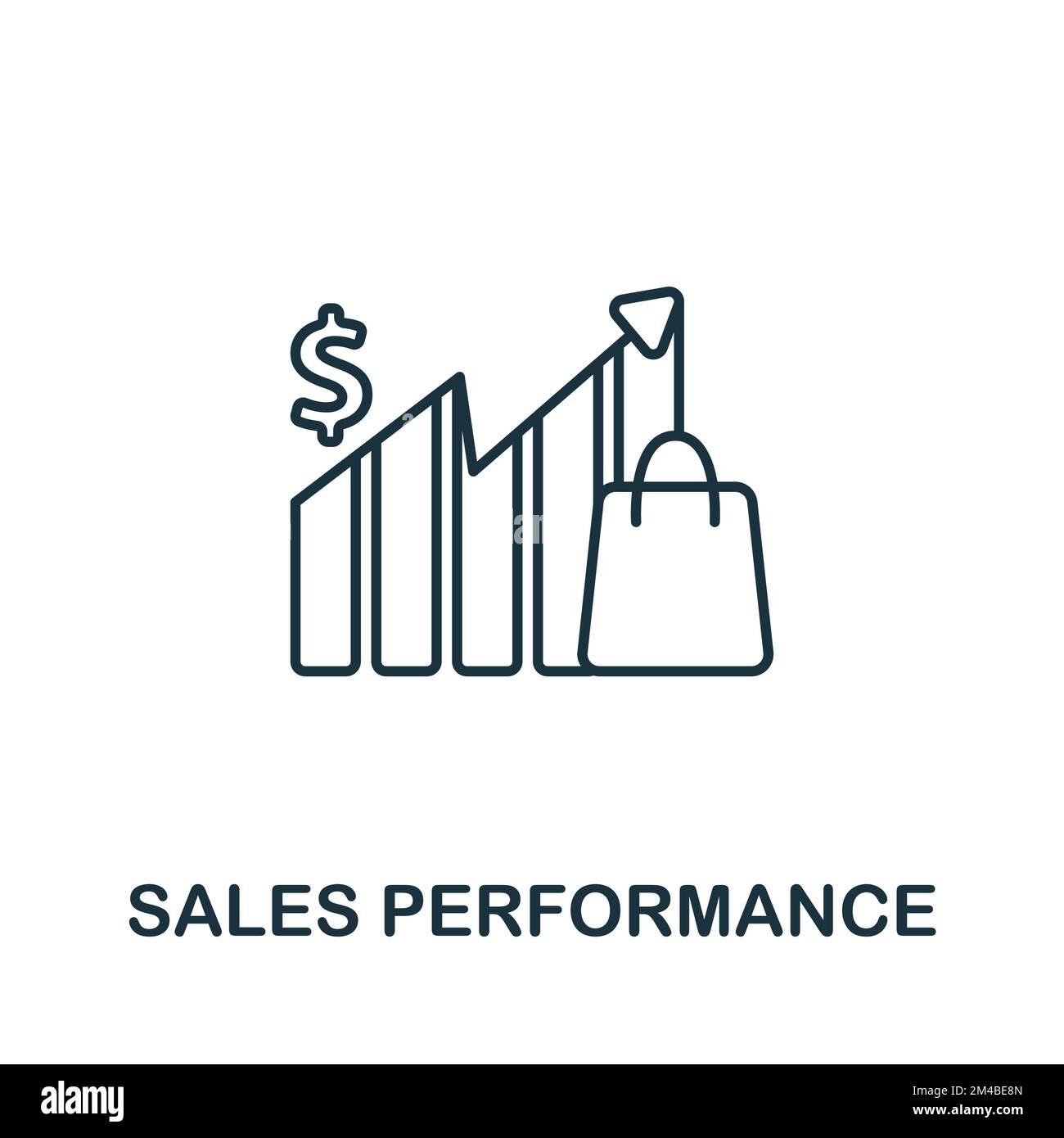 Sales Performance icon. Monochrome simple Product Management icon for ...