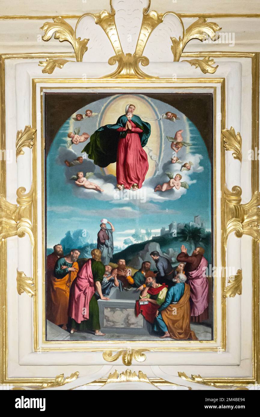 painting by giovan battista moroni, oneta, italy Stock Photo - Alamy
