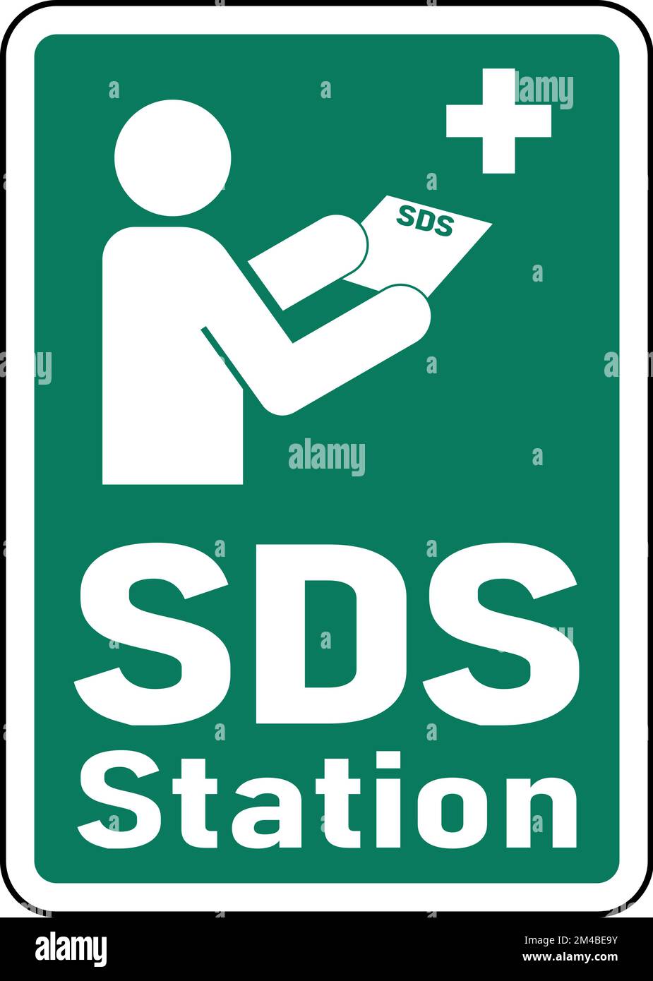 Symbol SDS Station Sign On White Background Stock Vector Image & Art ...