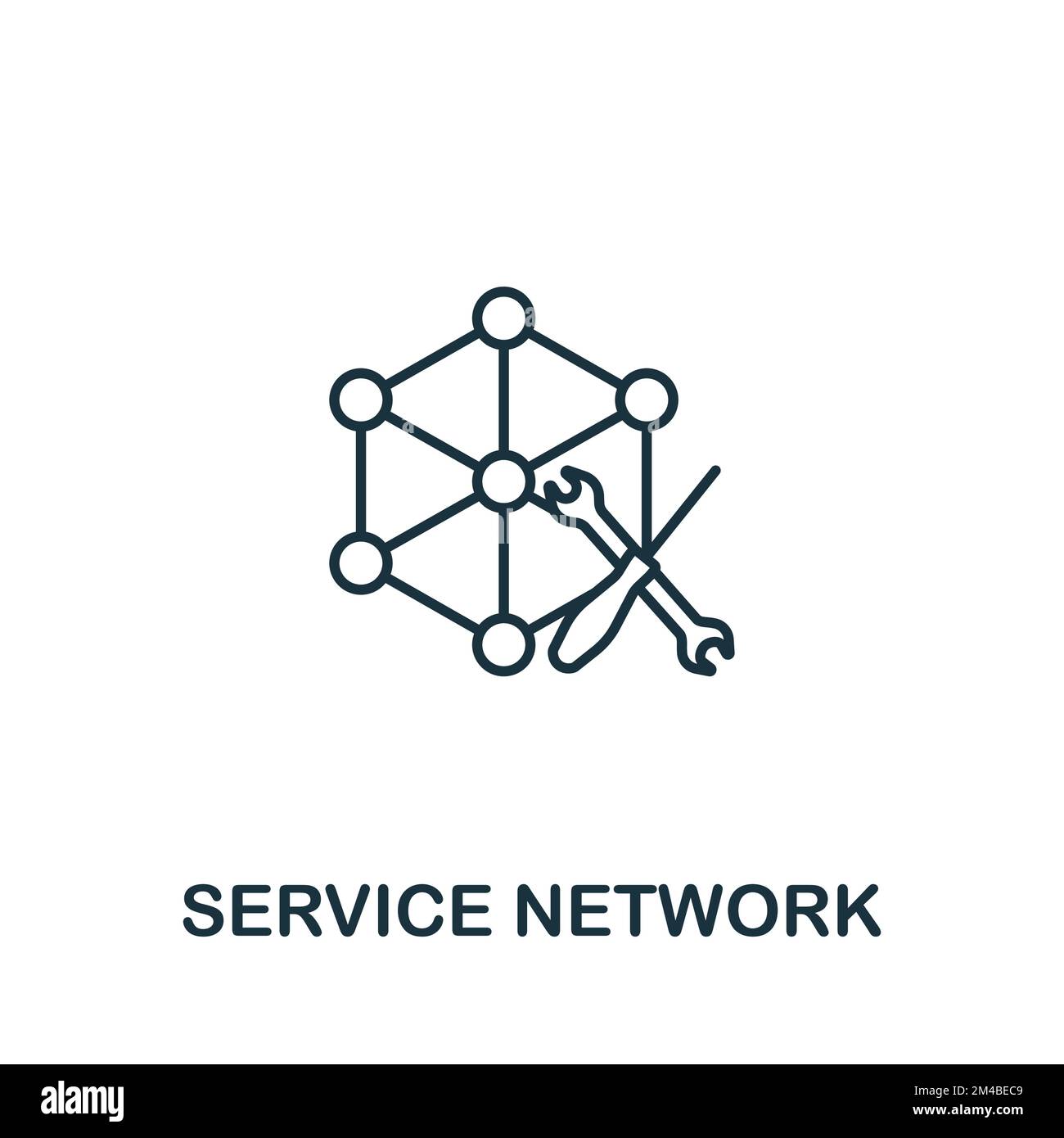 Service Network icon. Monochrome simple Product Management icon for ...