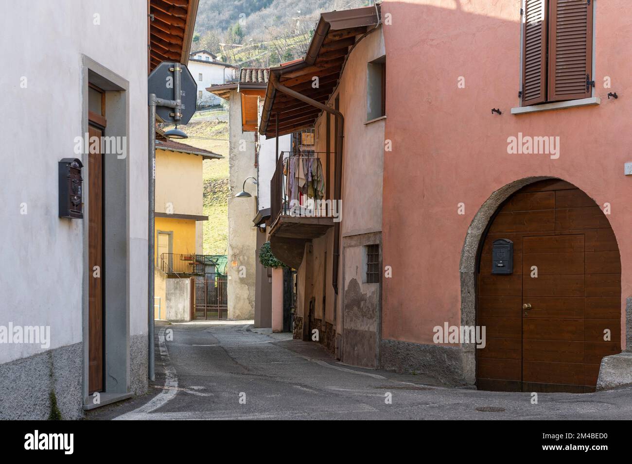 historical centre partial view, sovere, italy Stock Photo - Alamy