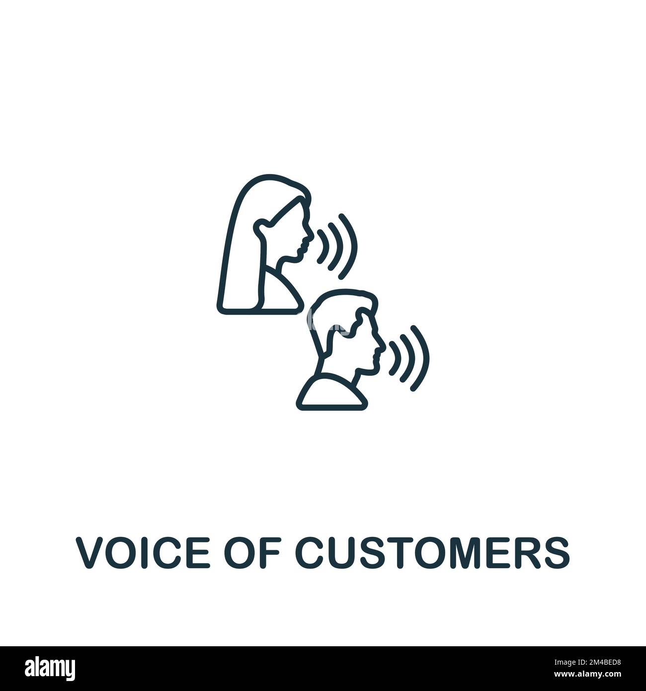 Voice Of Customers Icon Monochrome Simple Product Management Icon For Templates Web Design And