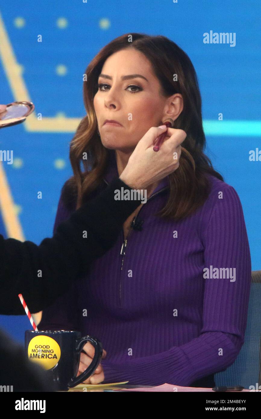 New York, NY, USA. 19th Dec, 2022. Rebecca Jarvis on the set of Good ...