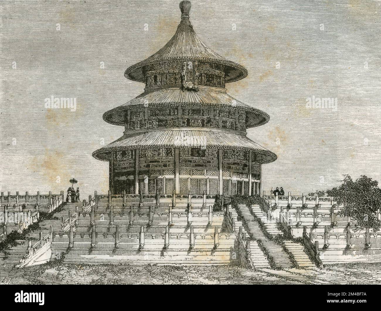 Imperial sacrificial altar at the Temple of Heaven in Beijing, China ...