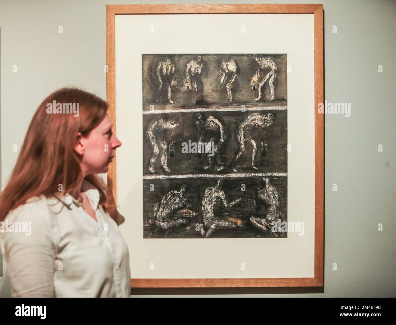 St Albans UK 20 December 2022 Miners at Work ,1942 . The drawings not ...