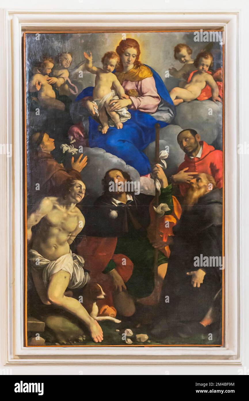 st. pantaleone church: painting, ponteranica, italy Stock Photo - Alamy