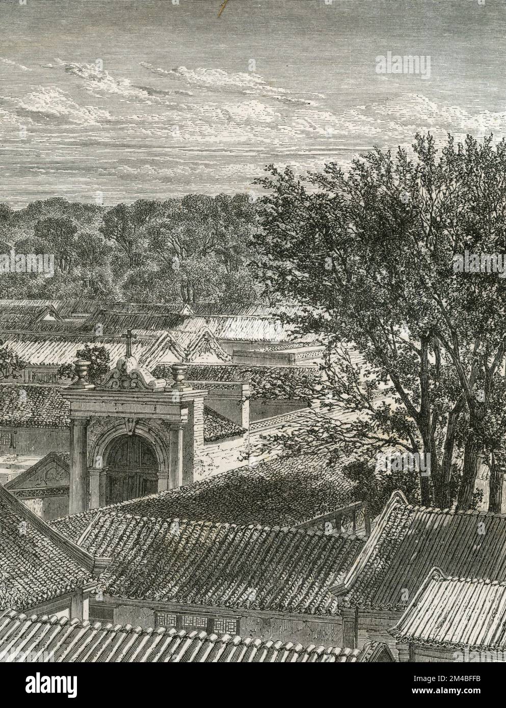 Door and park of the Pei-tang aka church of the Saviour or Xishiku ...