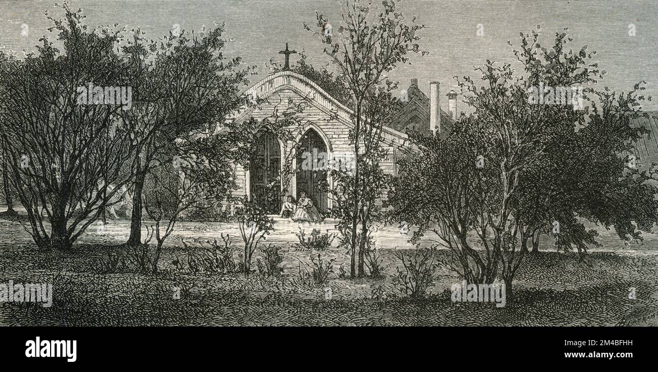 Chapel of the French legation in Beijing, China, illustration 1871 ...