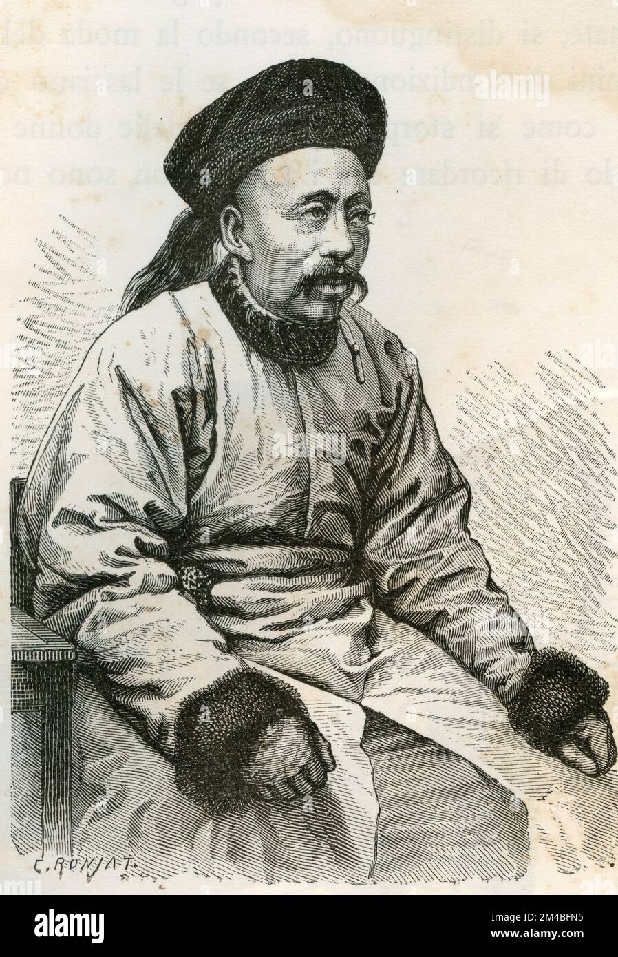 Portrait of Chinese member of the Tsungli Yamen his excellency Wen ...