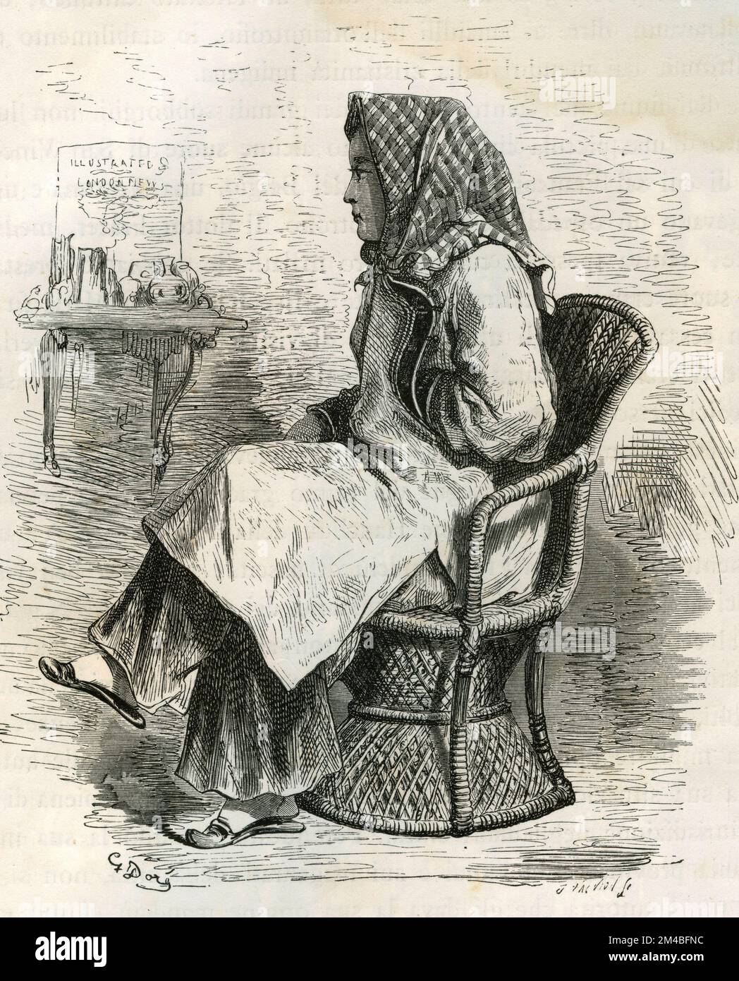 Portrait of a Chinese woman, China, illustration 1871 Stock Photo - Alamy