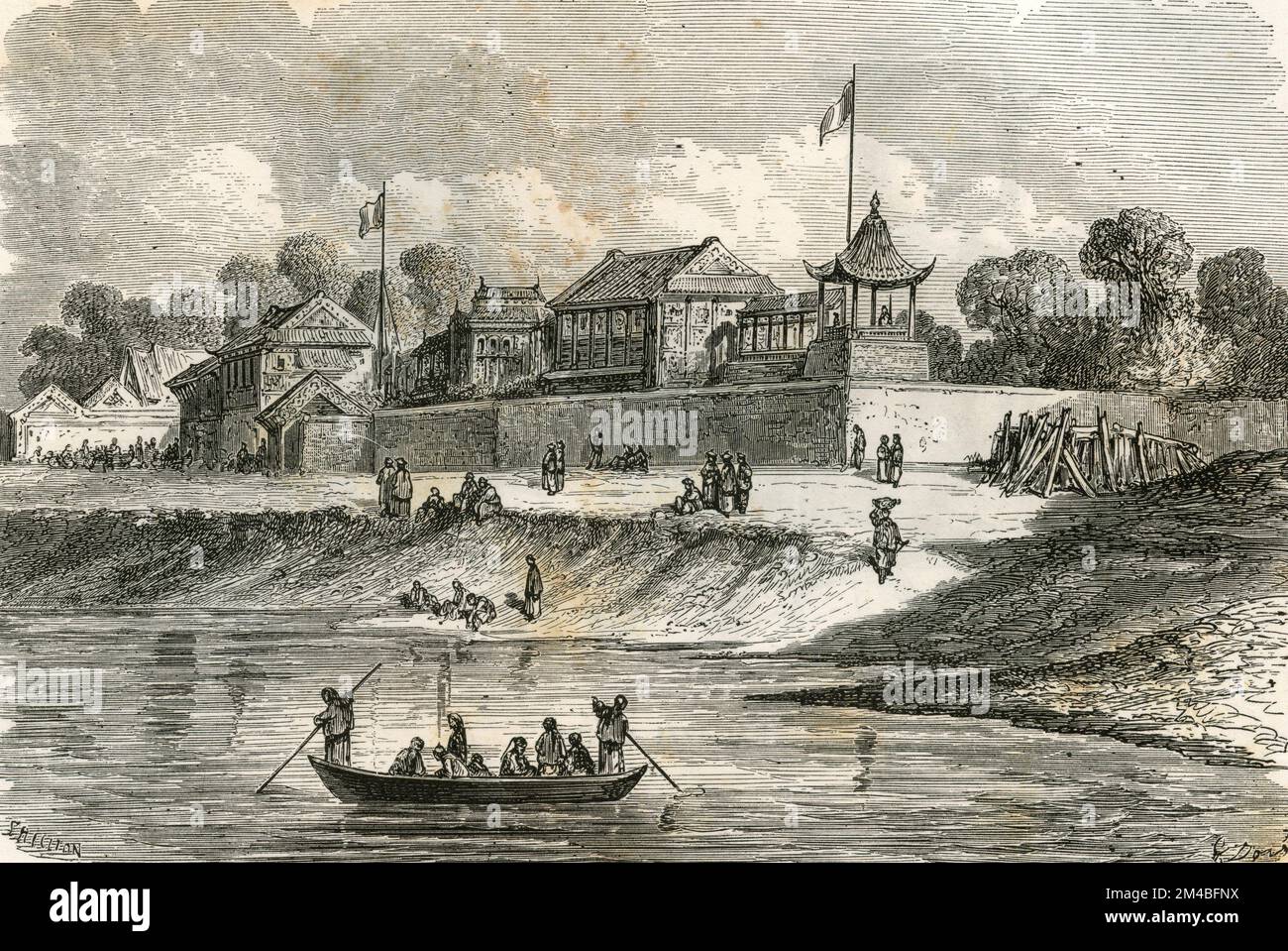 Residences of the French and English ambassadors in Tientsin before the ...