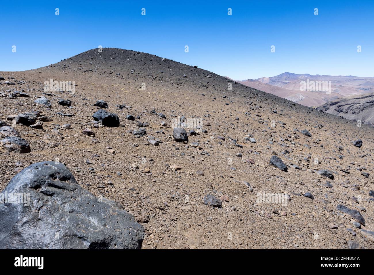 View of the breathtaking landscape at Paso Vergara in Argentina while ...