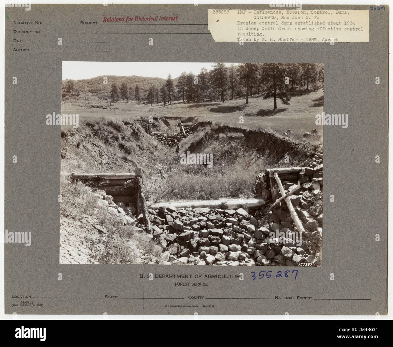 Erosion Control: Gully Plug - Colorado. Photographs Relating to ...