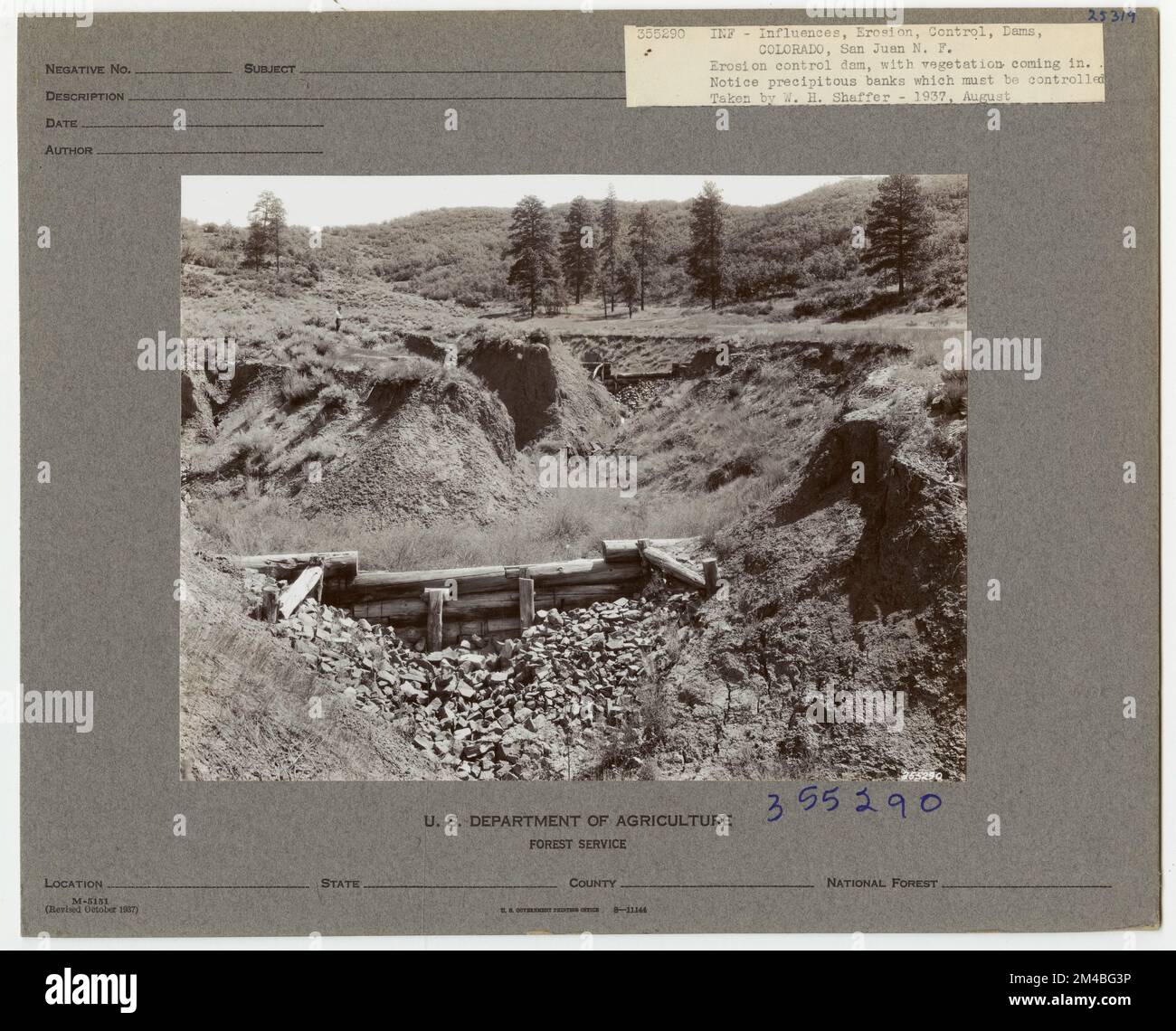 Erosion Control: Gully Plug - Colorado. Photographs Relating to ...