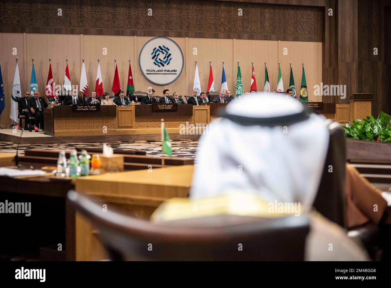 French President Emmanuel Macron and Jordan's King Abdullah II during ...
