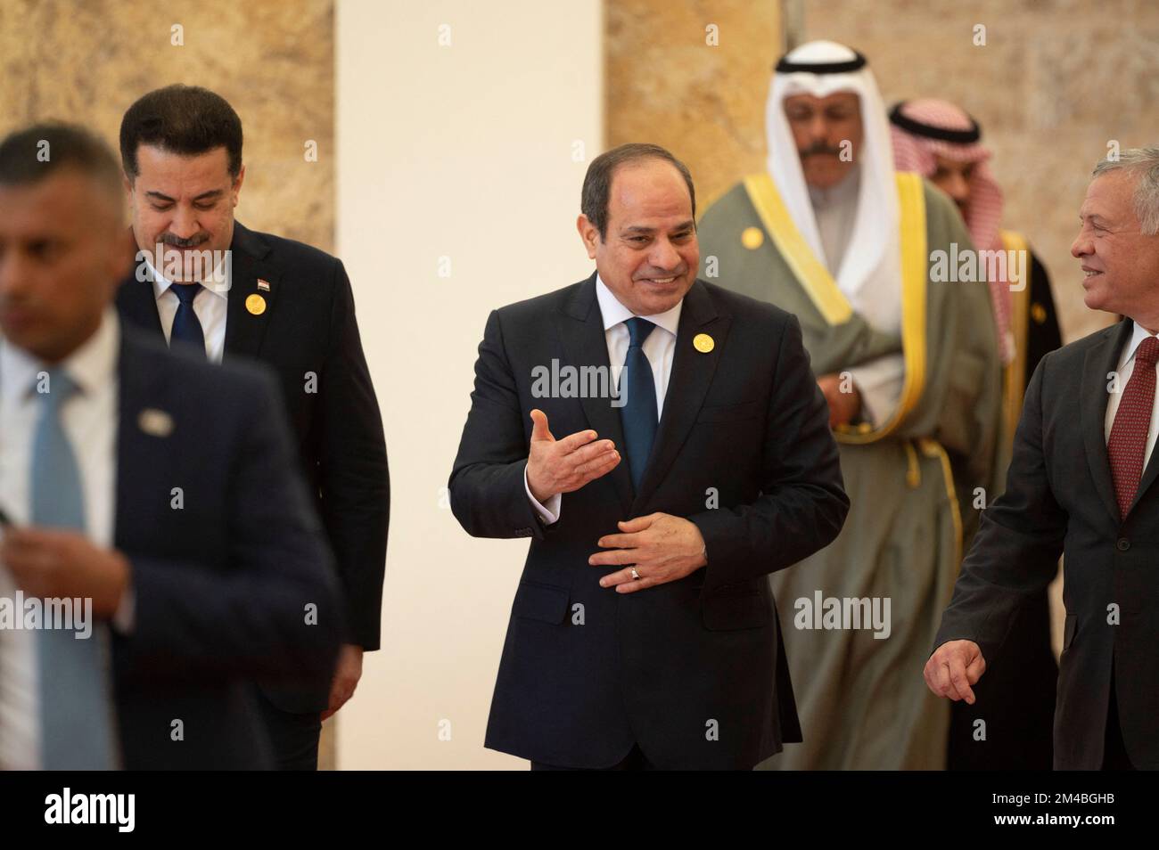 Egypt's President Abdel Fattah al-Sisi arrives at the start of the ...